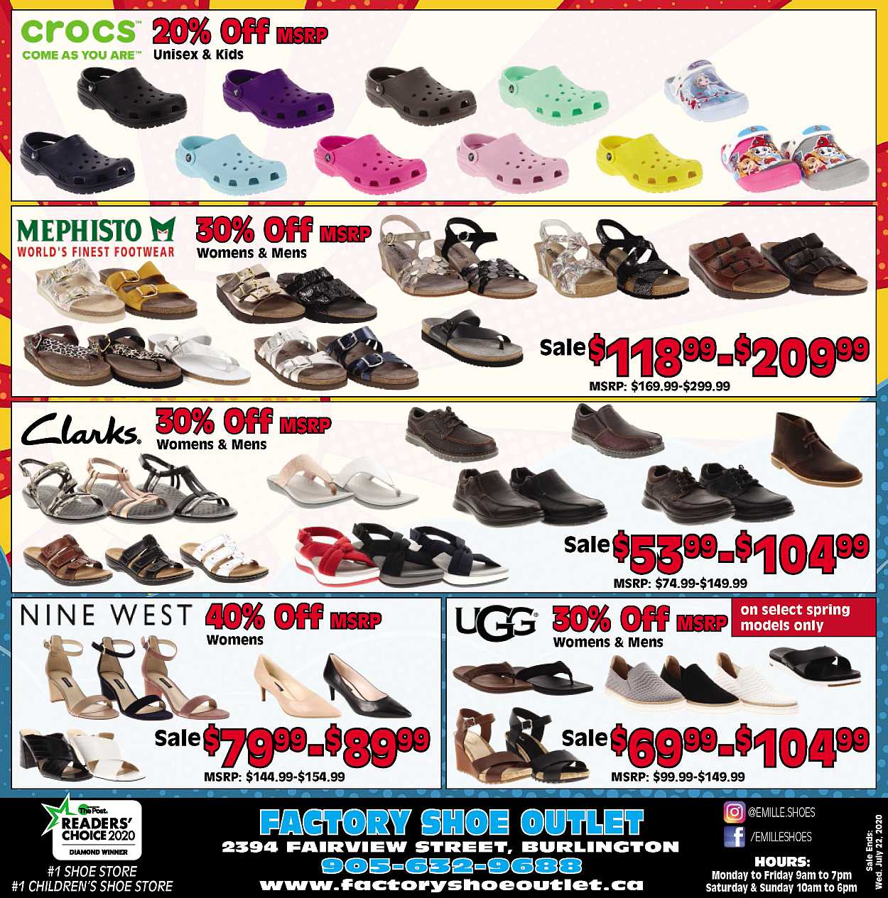 Factory Shoe Outlet, Shoe Store in Burlington, Ontario, Oakville ...